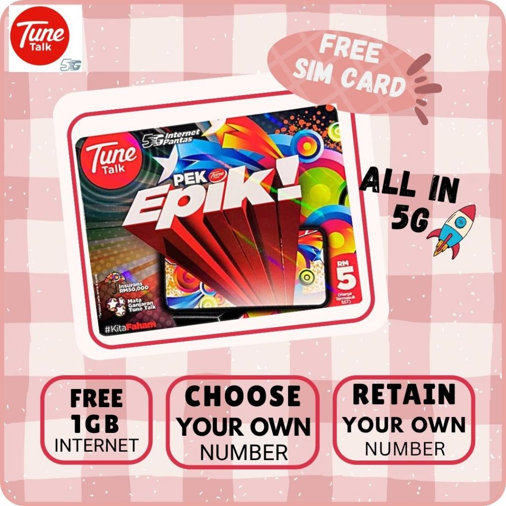 Tune Talk Sim Card 5G Prepaid | Shopee Malaysia