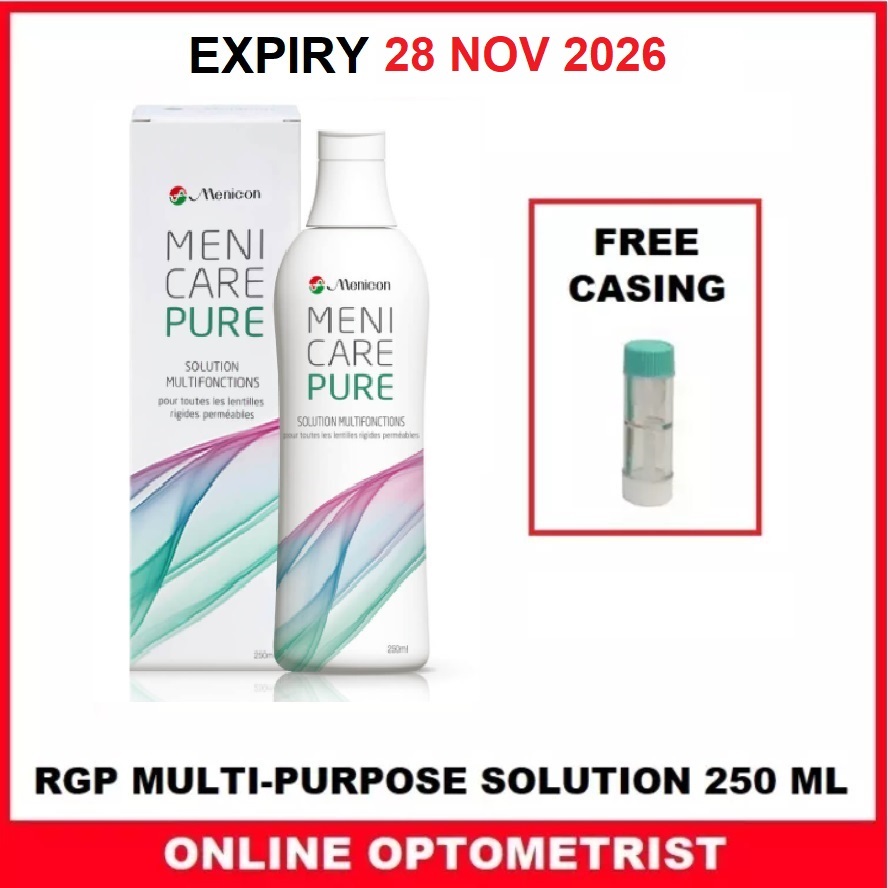 @@@NEW STOCK (LIMITED) @@@ Menicon MeniCare Pure RGP/ORTHO-K Multi-Purpose Solution 250 ml ...
