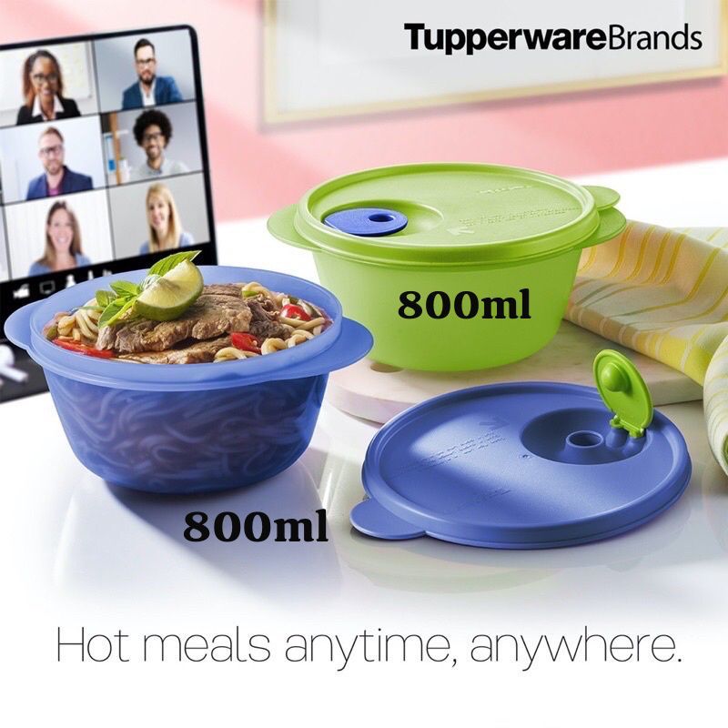 9126 Tupperware Crystal Wave Bowl Microwavable 800ml/Microwave Bowl ...