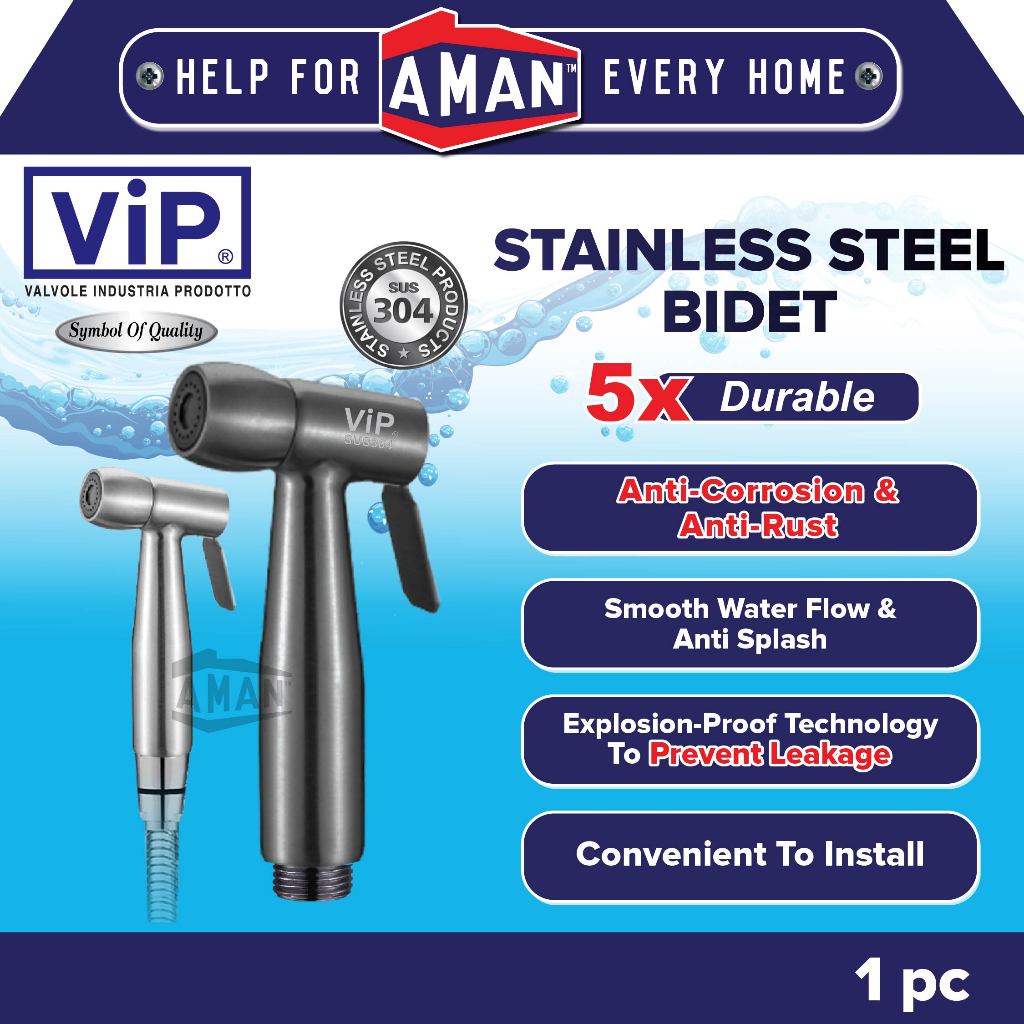 VIP SUS-304 Stainless Steel Hand Bidet Spray With Flexible Hose ...