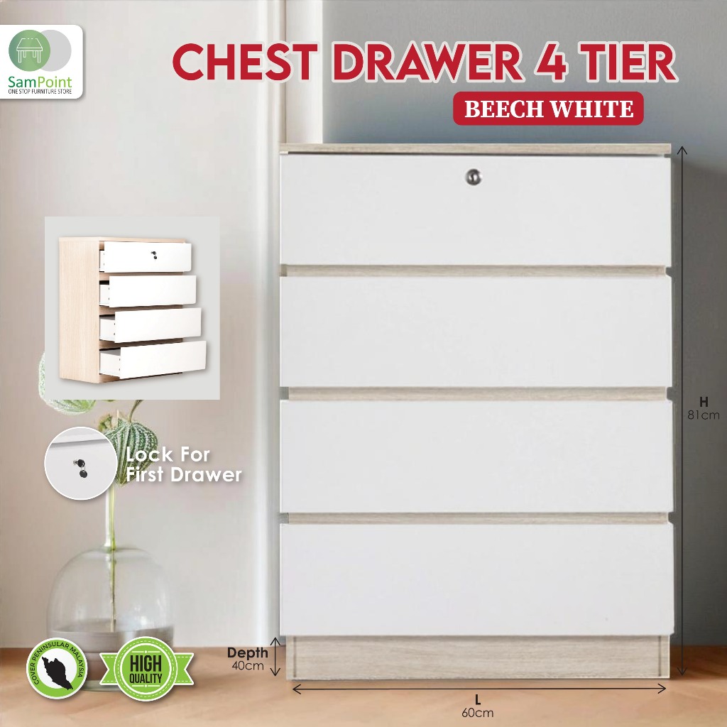 🔥PROMOSI🔥DIY Kabinet 4 Laci / Almari 3 Laci / Rak Laci | Chest Drawer ...