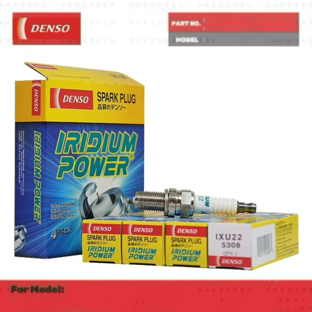 IXU22 (5308) Denso Iridium Power spark plug (4pcs per set) for | Shopee ...