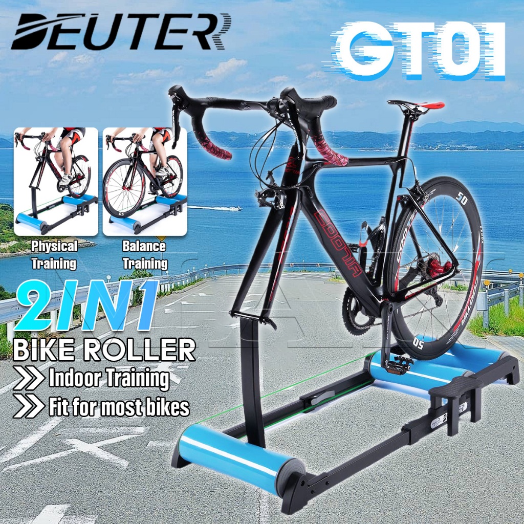 DEUTER GT01 Bike Rollers Indoor Exercise Bicycle Roller Trainer Stand Aluminum Alloy MTB Road ...
