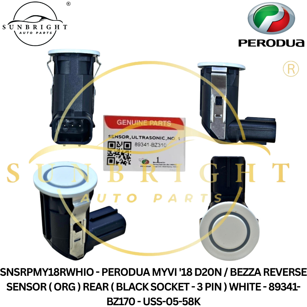 PERODUA MYVI '18 D20N / BEZZA REVERSE SENSOR ( ORG ) REAR ( BLACK ...