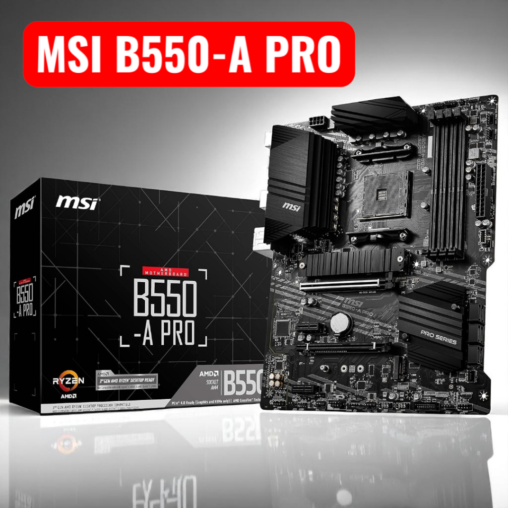 MSI B550-A PRO ATX Motherboard AM4, DDR4, PCIe 4.0, M.2, HDMI, USB-C ...