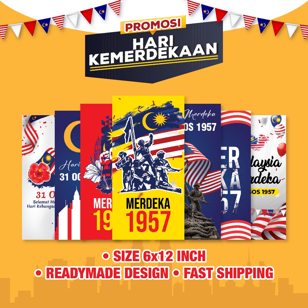 READY STOCK 🔥 BANNER Bendera HIASAN MERDEKA 31 OGOS | MERDEKA NEW ...