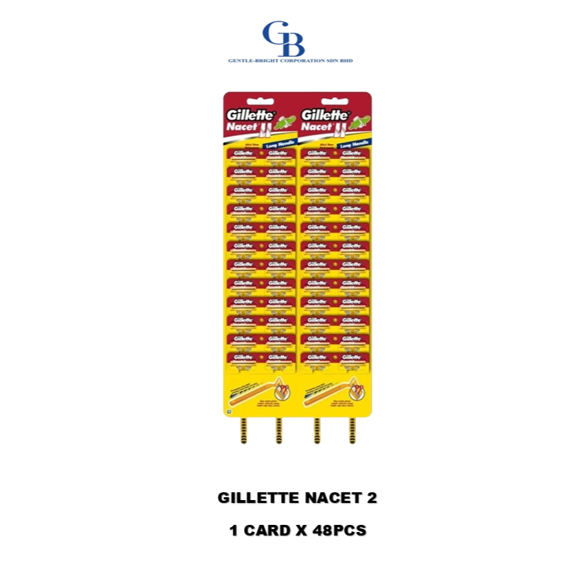 GILLETTE NACET 2 (1 CARD X 48PCS ) | Shopee Malaysia