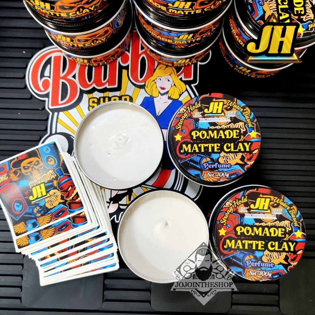 JH STYLING HAIR POMADE MATTE CLAY STRONG HOLD WATER BASED (Davidoff ...