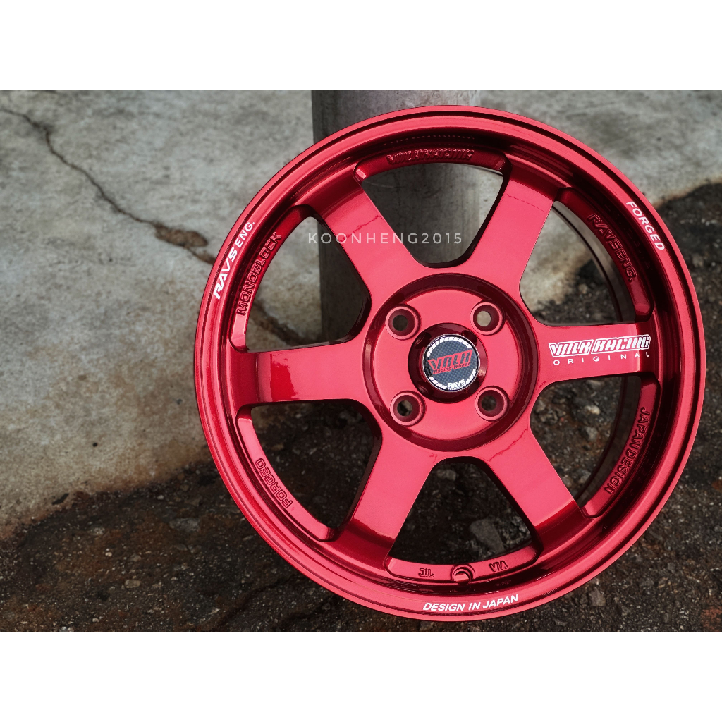 New Car Sport Rim THAILAND RAYS TE37 Wheels 15x6.5J 4x100 ET40 Candy ...