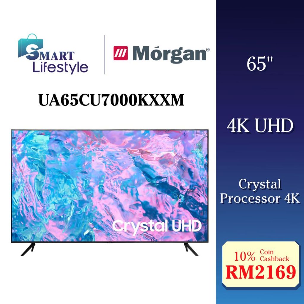 Samsung 65" 4K UHD Smart LED TV UA65CU7000KXXM Televisyen | Shopee Malaysia