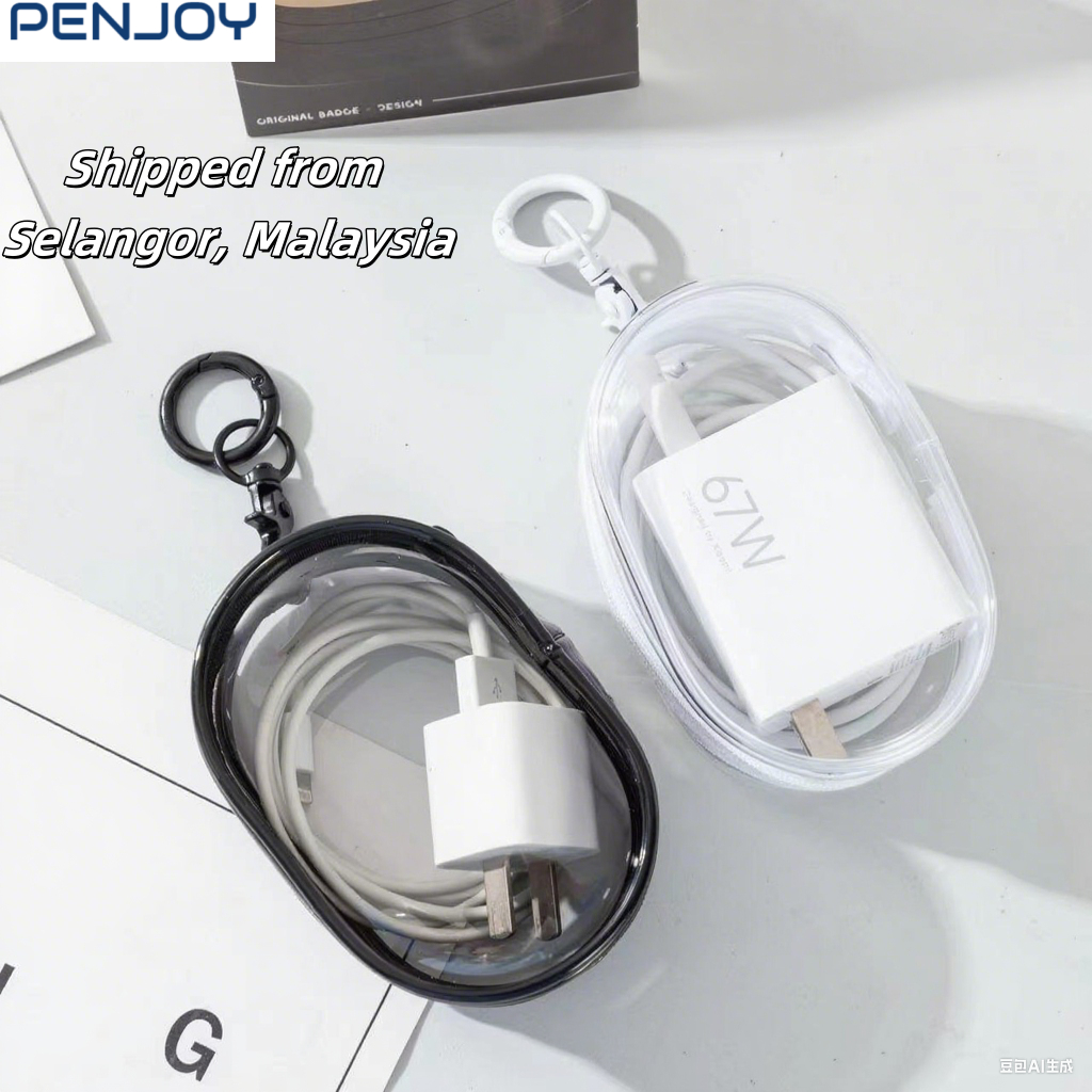 Transparent Data Cable Storage Bag: Visual Multi-Purpose Portable Bag ...