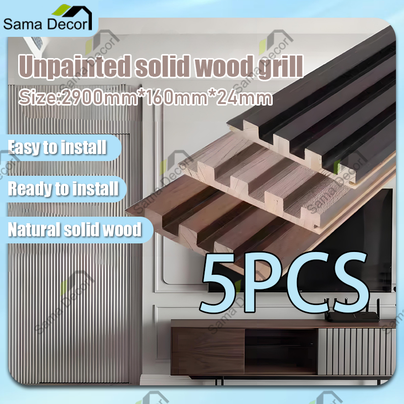 【5PCS】2900MM*160MM*24MM Fluted Wall Panel Wood Strip Series Panel Wall ...