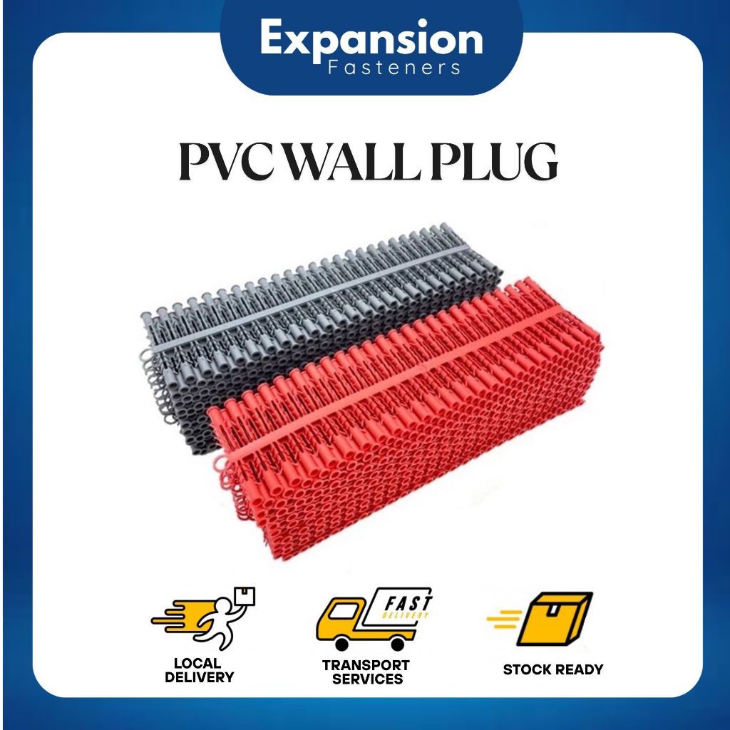 PVC WALL PLUG 6MM RED / GREY | Shopee Malaysia