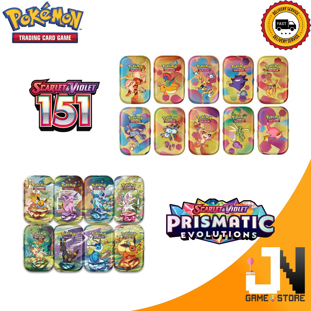 Pokemon TCG Sv8.5 Prismatic Evolution | SV3.5 151 Mini Tin | Tins (NEW ...