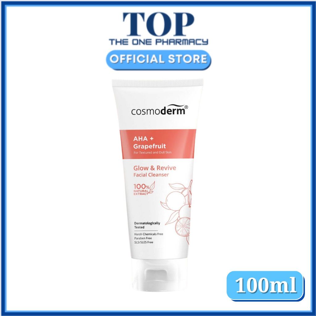 Cosmoderm Natural Glow and Revive Facial Cleanser -100ml (Grapefruit ...