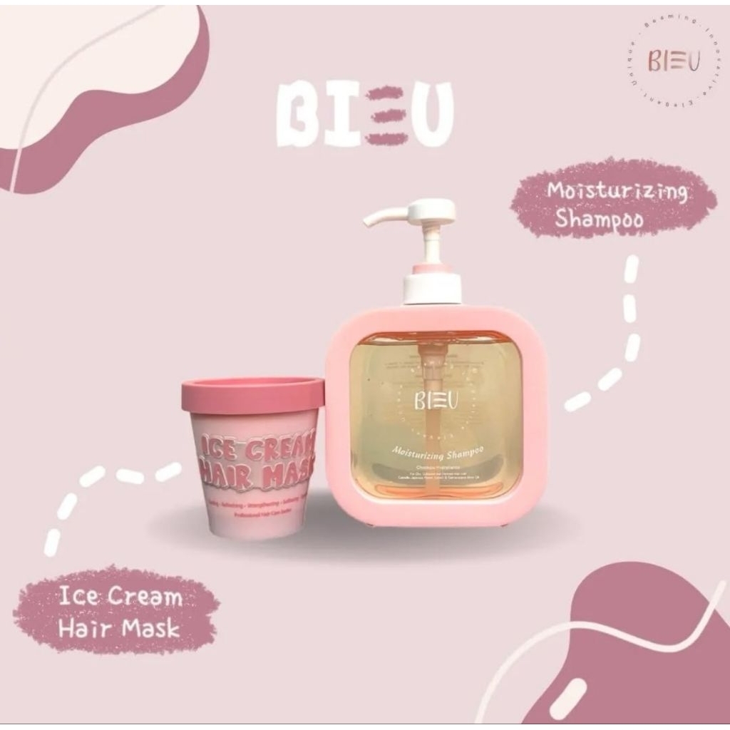 BIEU Syampu Melembapkan|Topeng Rambut Ais Krim|Moisturising Shampoo|Ice ...