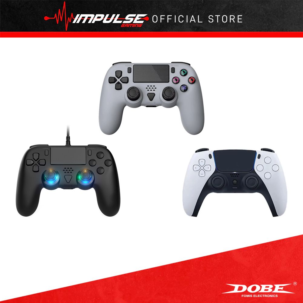 DOBE PlayStation PS5 Wired / Wireless Controller - Black, Grey, White [TP5-35136 / TP5-35137 ...
