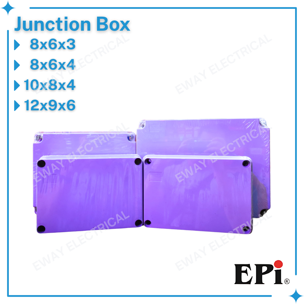 EPI Electrical PVC Junction Box 8x6x3/8x6x4/10x8x4/12x9x6 IP56 Outdoor ...