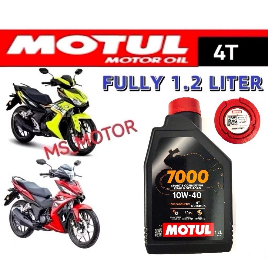 MOTUL 1.2 LITER 4T MINYAK ENJIN 100% FULLY SYNTHETIC RS150 RSX150 10W40 ...