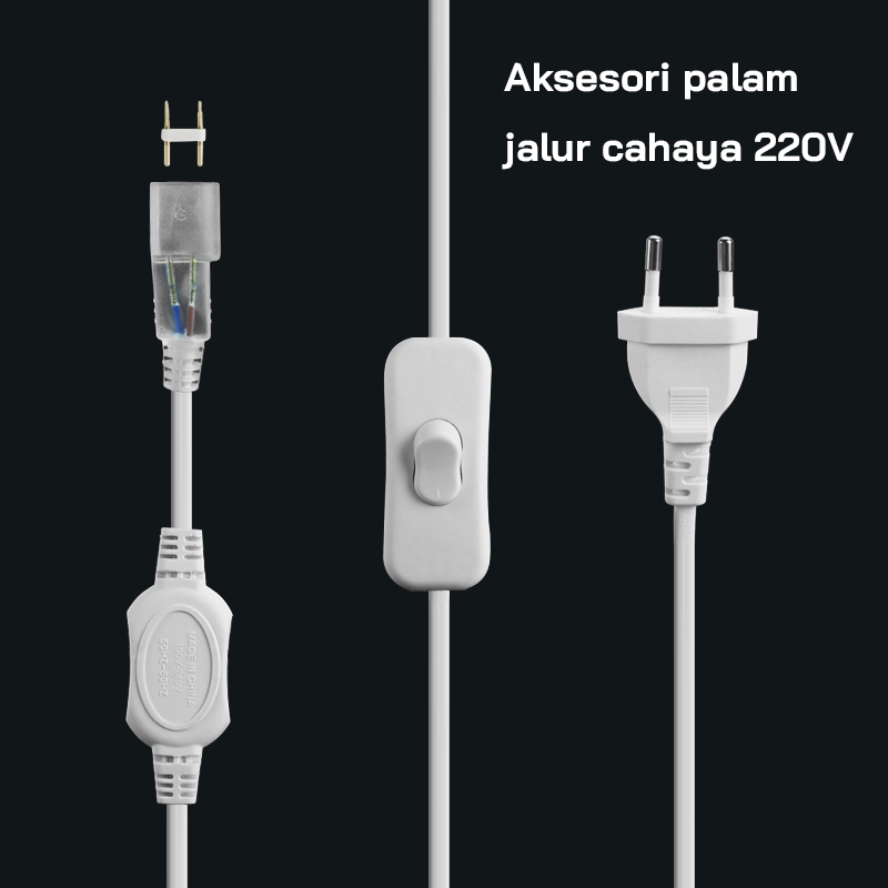 Lampu 220V dengan palam kuasa Aksesori pemasangan lampu talian LED ...