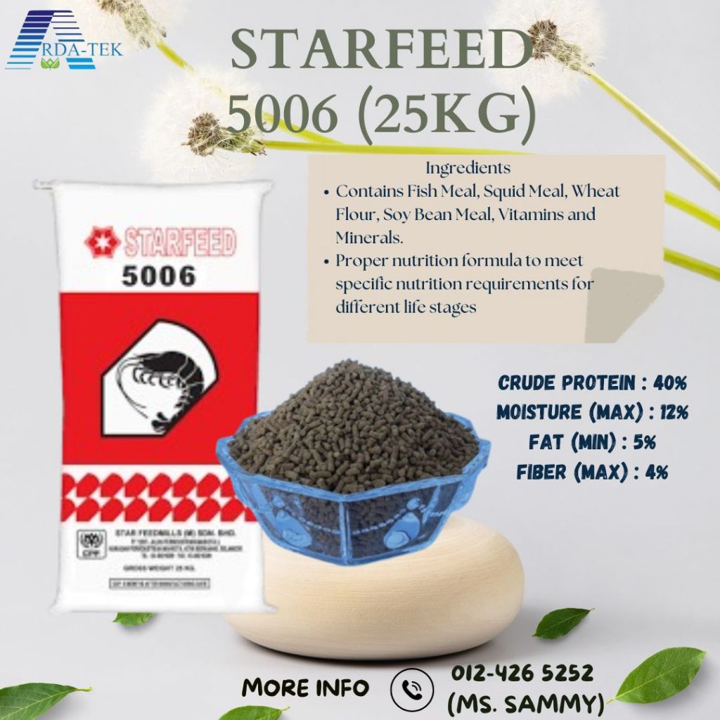 [25KG] Star Shrimp Feed 5006 - Pallet Makanan Udang Berkualiti Makanan ...
