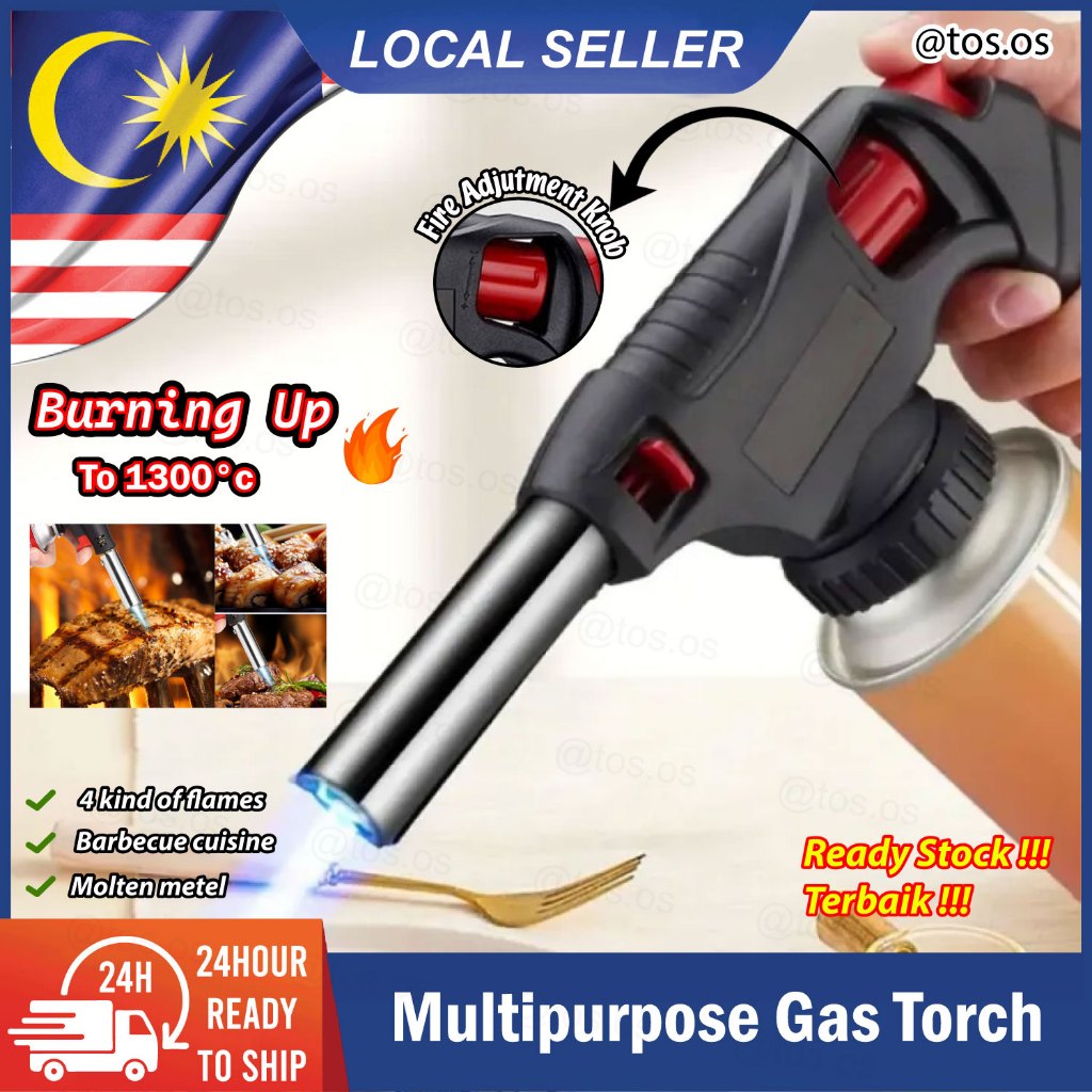 Multipurpose Gas Torch Flame Portable Butane Adjustable Fire Outdoor ...