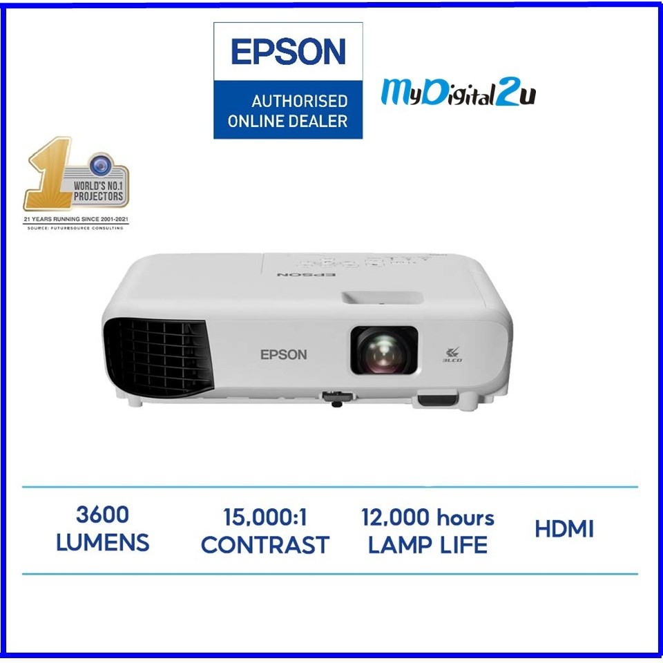 Epson EB-E12 XGA 3,600Im / EB-E01 XGA 3300Ansi Lumens 3LCD Projector | Shopee Malaysia