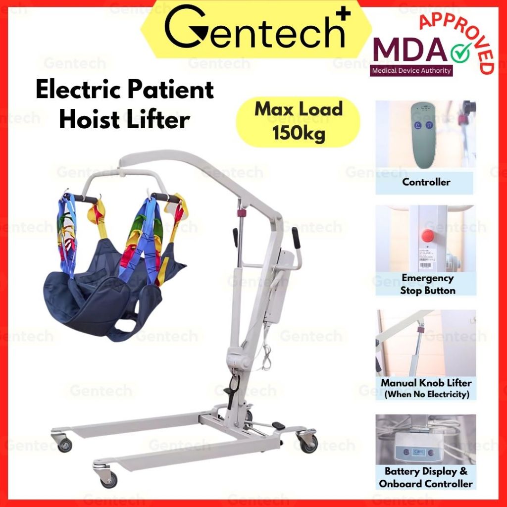 Electric Patient Hoist Lifting Foldable Rechargeable Battery Patient ...