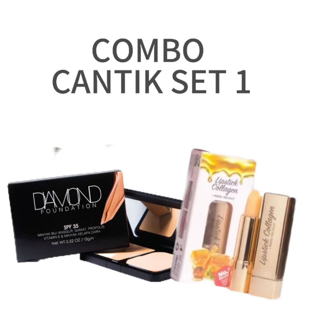 DHERBS COMBO DIAMOND FOUNDATION + LIP COLLEGEN BY ALIFF SYUKRI TERLAJAK ...