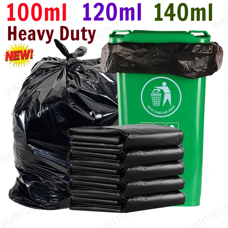 10pcs 100/120/240ml Big Large Size Rubbish Garbage Plastic Bag Heavy ...