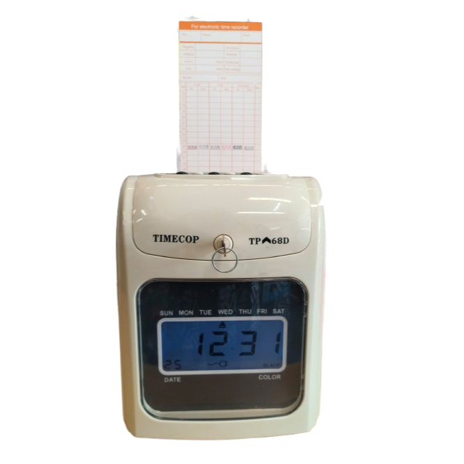 PUNCH CARD MACHINE TIMECOP TP68D USED / TP68D MESIN PUNCH ATTENDANCE ...