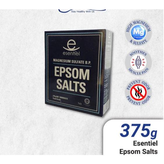Esentiel 𝗘𝗽𝘀𝗼𝗺 𝗦𝗮𝗹𝘁𝘀 (375g / 1.2kg) EPSOM SALTS | Shopee Malaysia