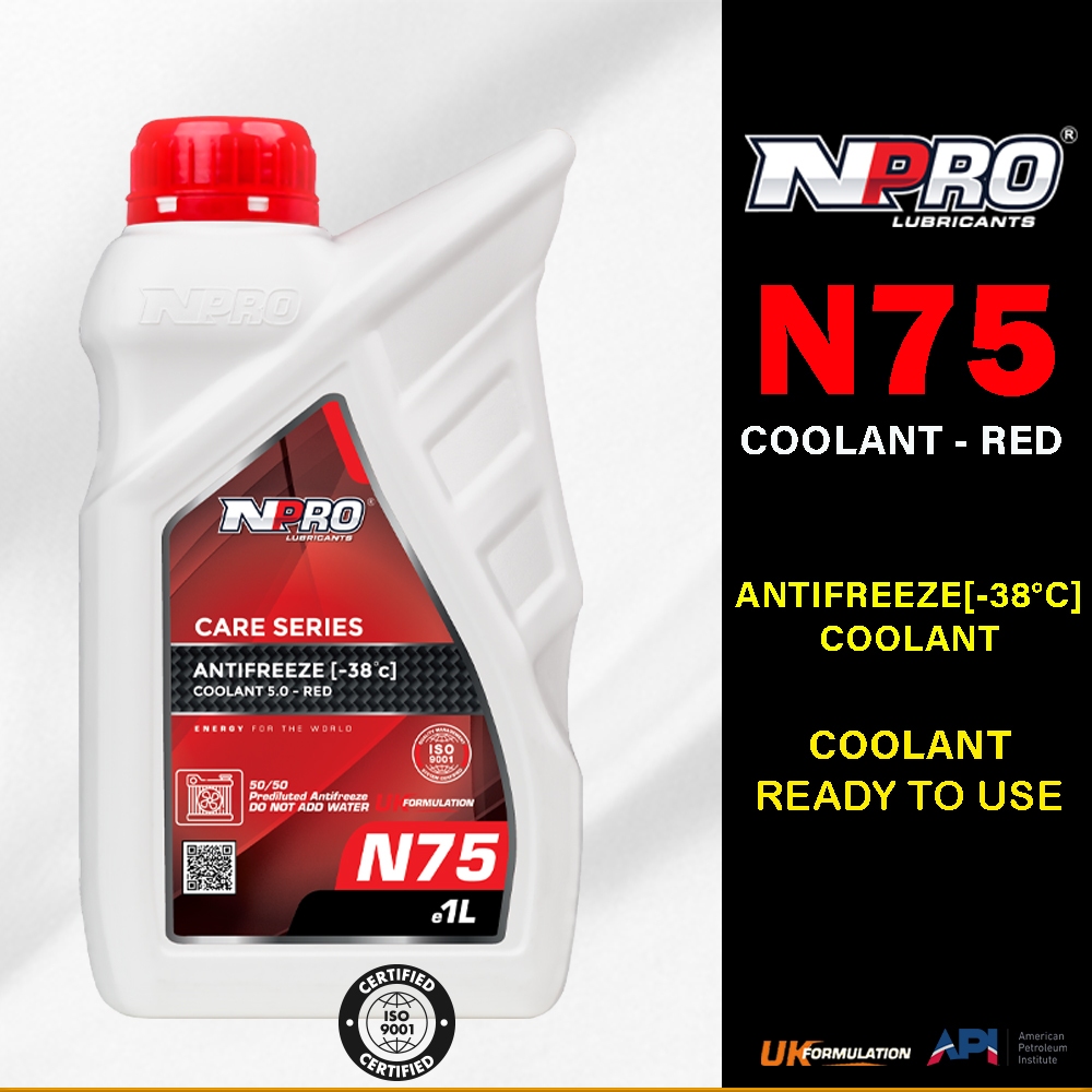 NPRO N75 Penyejuk Radiator Kereta & Motor 1L Antifreeze Coolant Merah ...