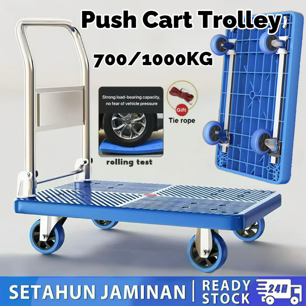 Trolley Heavy Duty Troli Barang Foldable 1000KG Hand Truck 手推車 拉貨 Troli Beroda | Shopee Malaysia