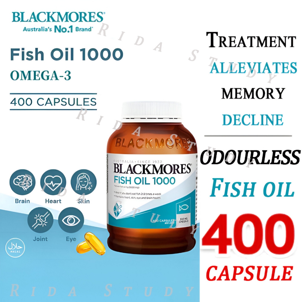 Blackmores Original Flavor Fish Oil 1000 mg 200/400 Capsules new ...