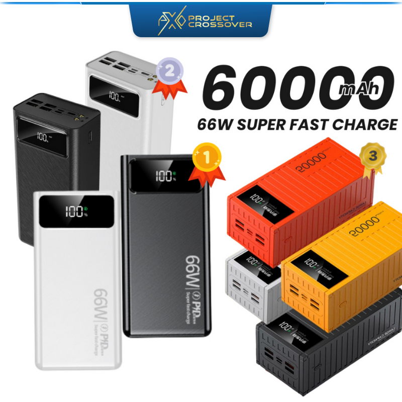 powerbank 60000mah Original With Cable Type C PD Container Fast ...