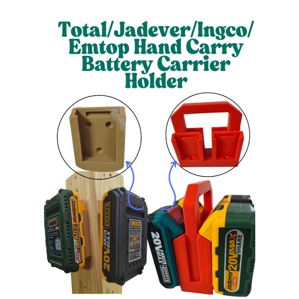 TOTAL / Ingco / Emtop / Jadever (20V) Battery holder (5 Pcs) | Shopee ...