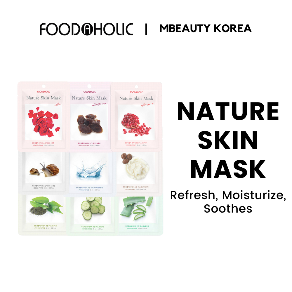 Korea Foodaholic Nature Skin Mask Pack 15 Types 1pc Sheet Mask | Shopee ...