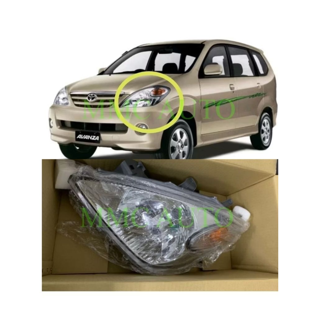 Toyota F601 Avanza 2004 Head Lamp Unit / Lampu Depan Besar Light ...