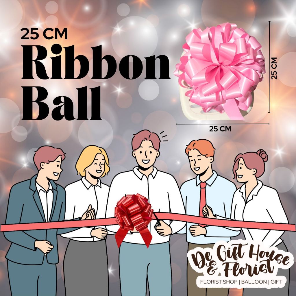 25CM Congratulation Ribbon Ball for Grand Opening Ceremony Opening ...