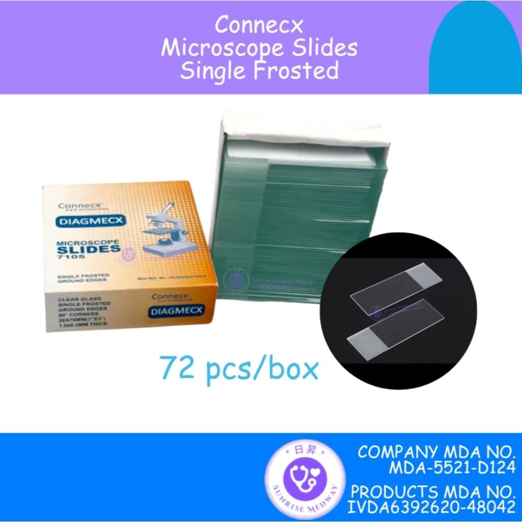 Connecx Microscope Slides Single Frosted, 72 pcs/box | Shopee Malaysia