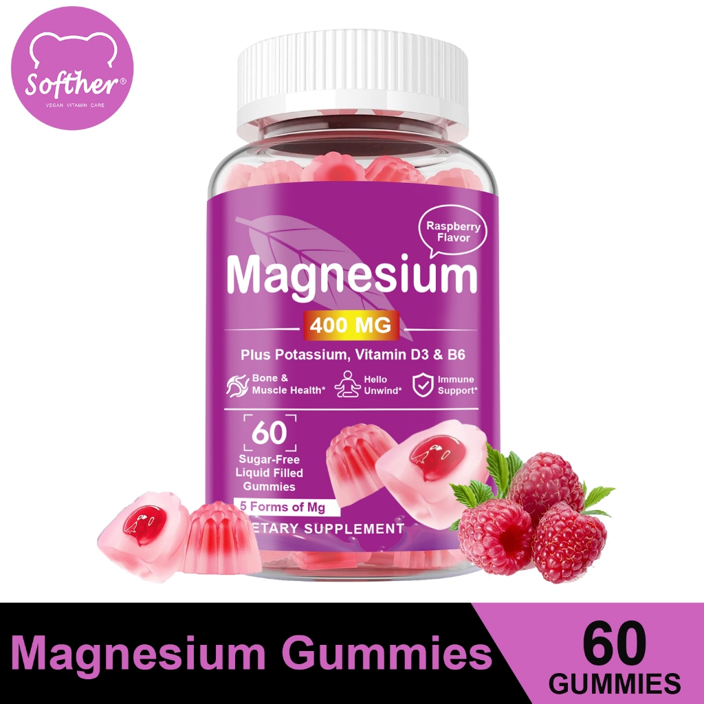 SOFTHER Magnesium Gummies Magnesium Glycinate Promote Bone Health and ...
