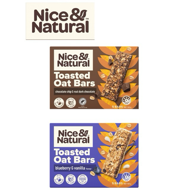 Nice & Natural Toasted Oat Bars | Bar Oat Panggang 5 Bar | Berat Bersih ...