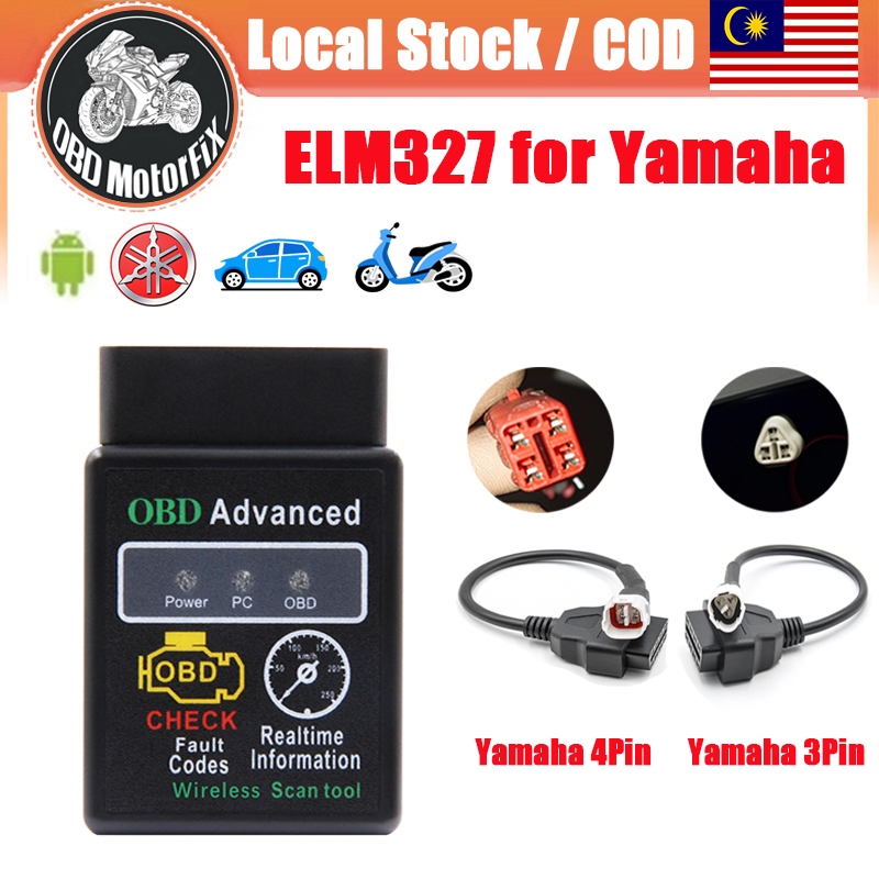 ELM327 Mini Scanner For Yamaha Y15ZR / LC135 3Pin 4Pin Motorcycle OBD2 ...