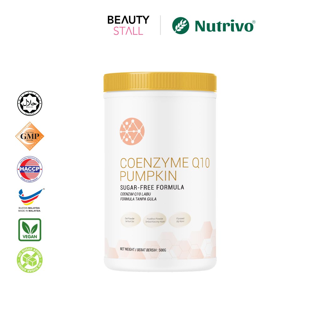 Nutrivo Coenzyme Q10 Pumpkin Sugar Free Formula 500g | Oat Antioxidant ...