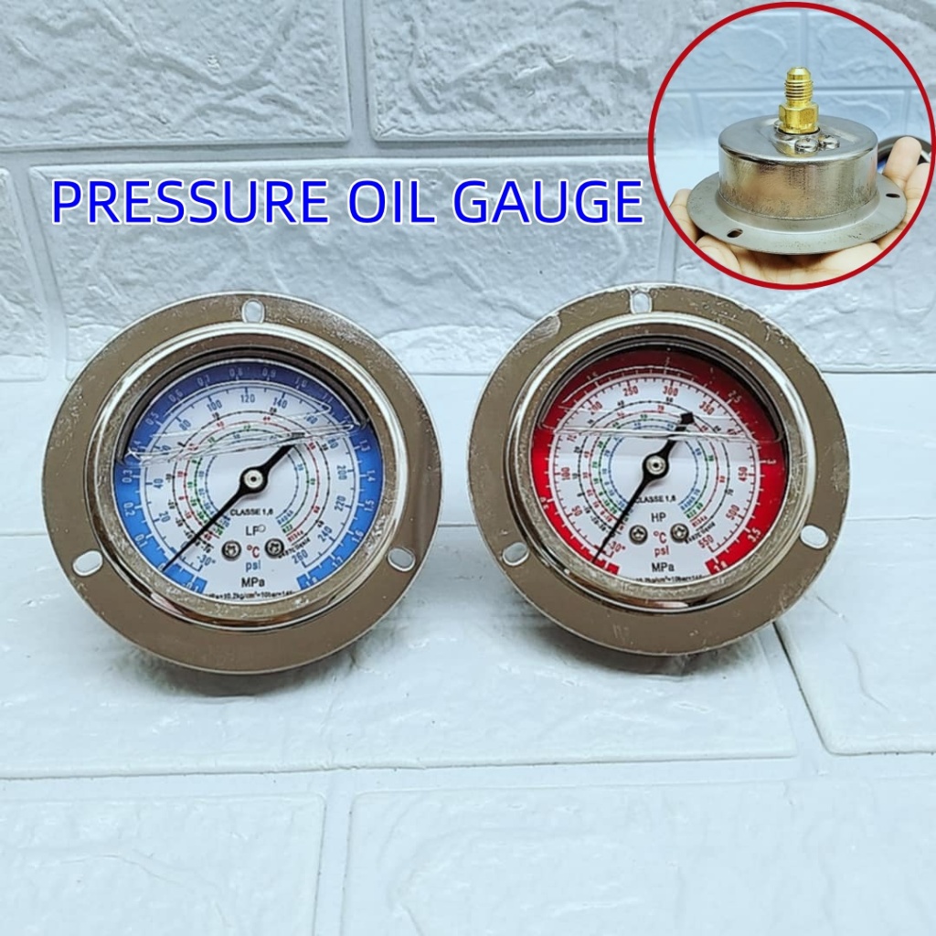 Single Meter ( Panel Mount ) Pressure Gauge High Low HVAC Cold Room ...