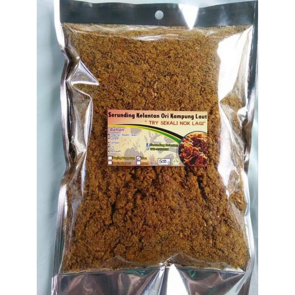 Serunding Ikan 500g Garing Padu Asli Kelantan – Serunding Kg Laut ...