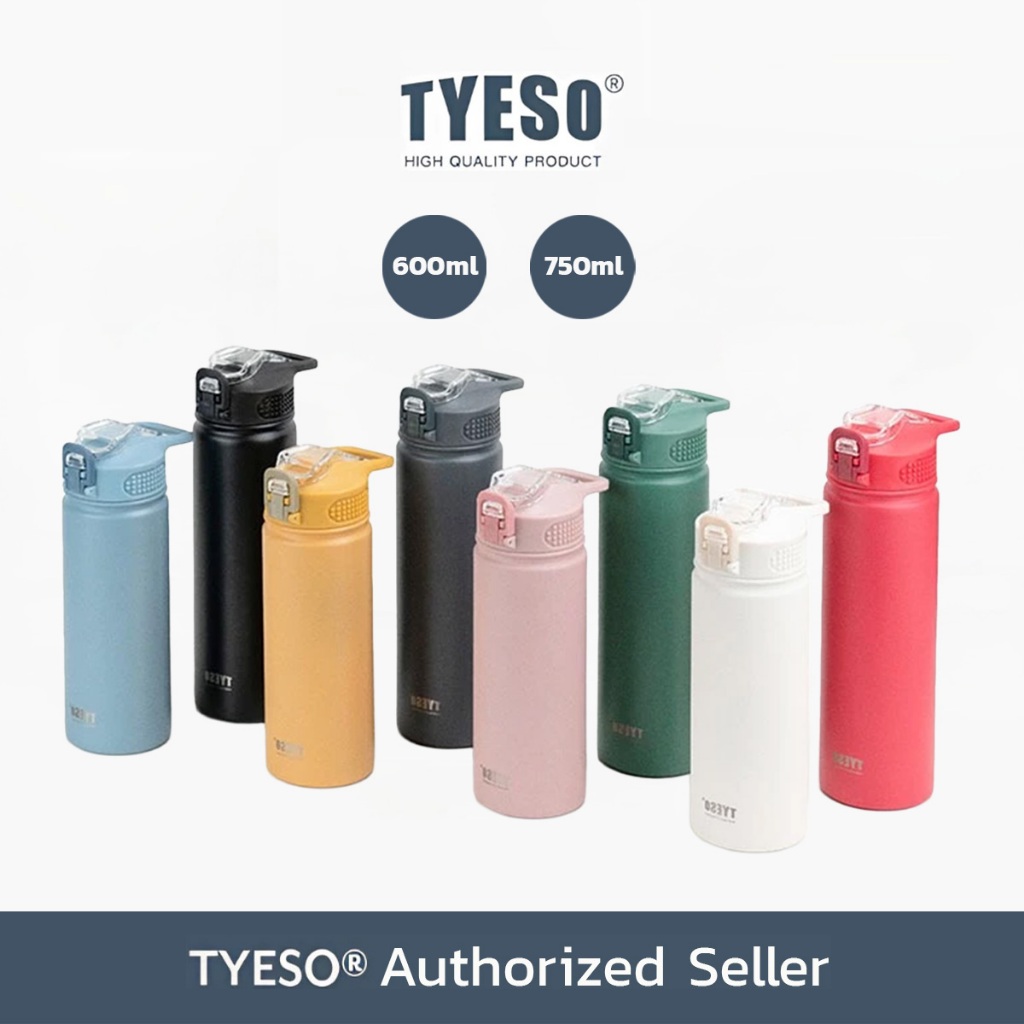 TYESO Tumbler Genuine Vacuum Bottle Insulated With Handle (600ml/750ml) TS-8770C/8771C | Shopee ...
