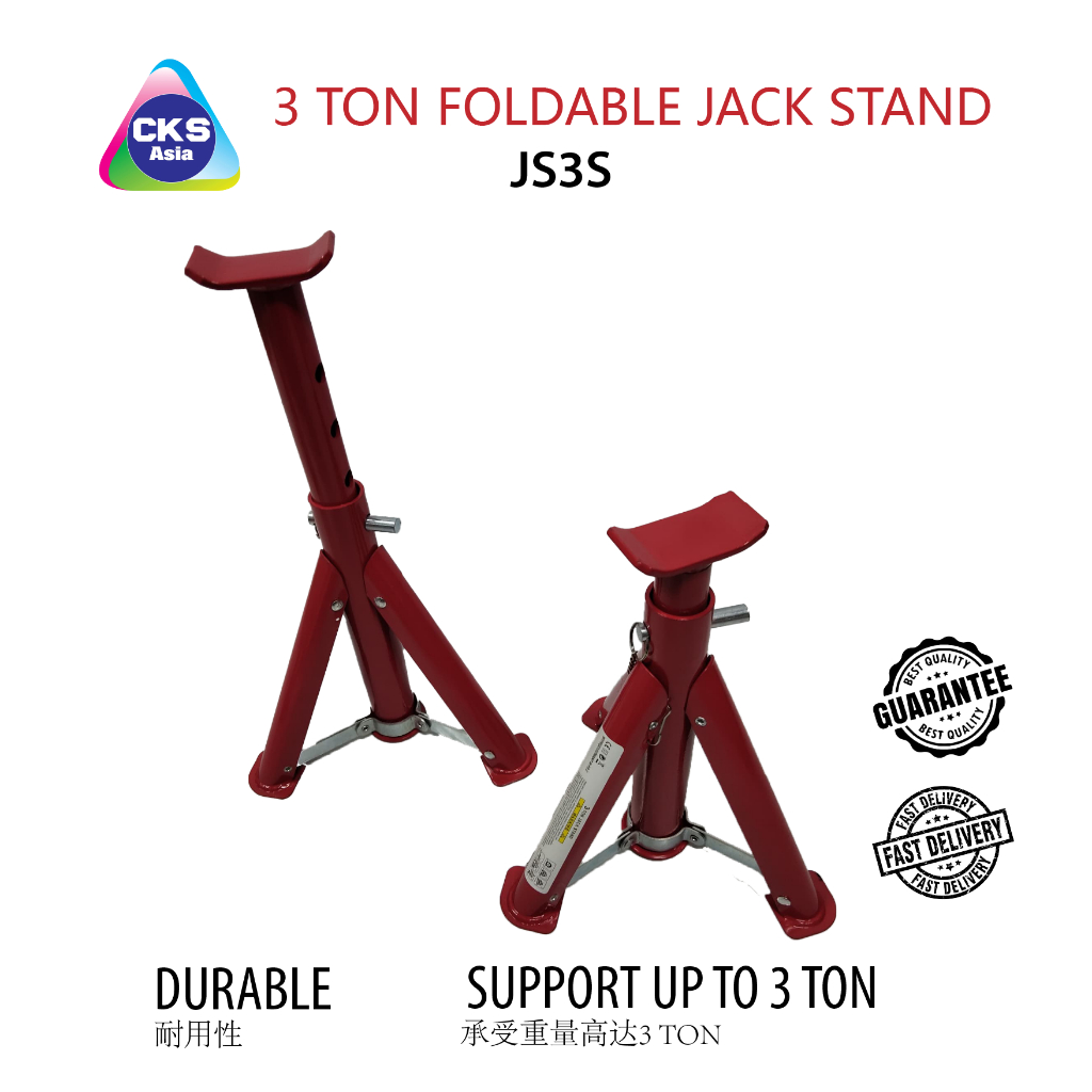 3 TON FOLDABLE JACK STAND WORKSHOP PROFESSIONAL TOOLS (1 SET 2 PCS ...