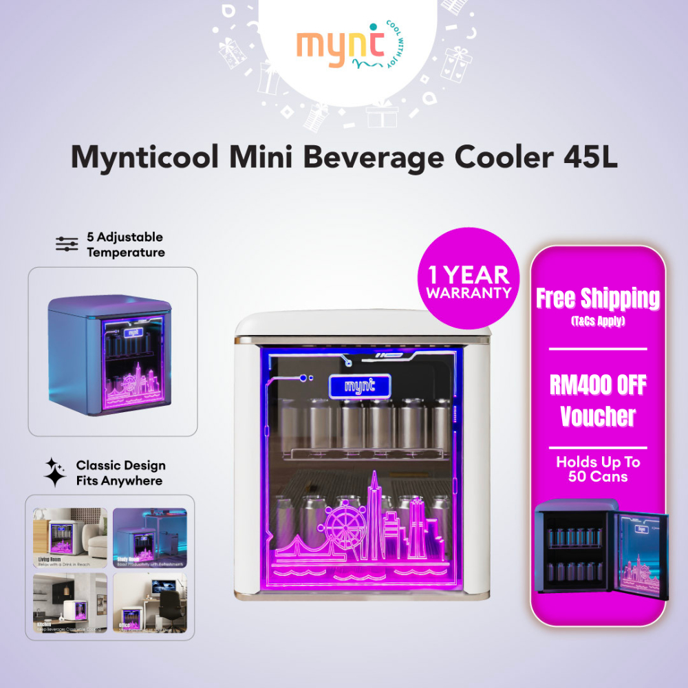 Mynticool Beverage Cooler 45L Mini Bar Chiller Fridge Mini Showcase ...